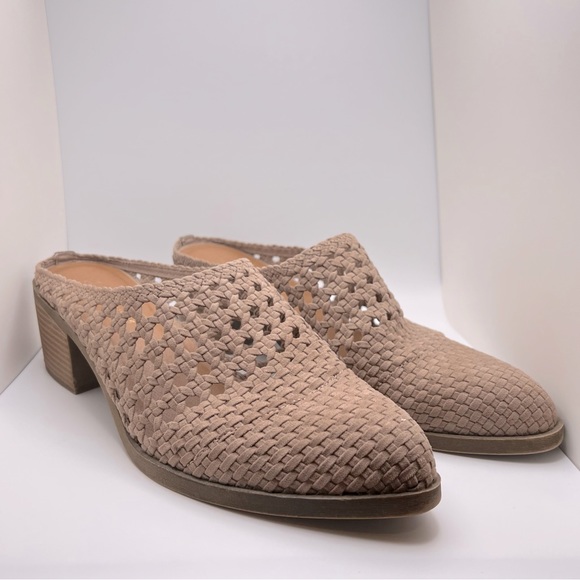 Altar'd State | Shoes | Altard State Karla Woven Tan Block Heel Mule ...